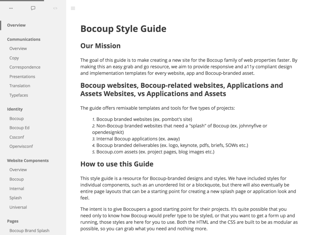Creating a Bocoup style guide - design, front-end, style guides - Bocoup